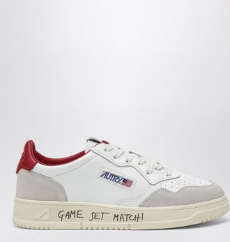 Autry Medalist Low sneakers in white/red leather and suede