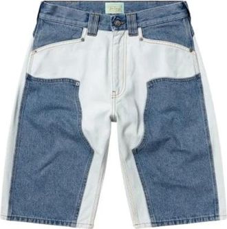 Aries Homme, Shorts, Bleu, Taille: W33 Patchwork Western Carpenter Shorts