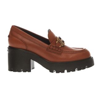 Hogan Femme, Chaussures, Brun, Taille: 36 EU Mocassins en cuir marron Marrone Aw23
