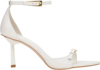 Estro & Luminara Femme, Chaussures, Beige, Taille: 39 EU Sandales &agrave; Talons Aiguilles en Cuir avec Boucles D&eacute;coratives