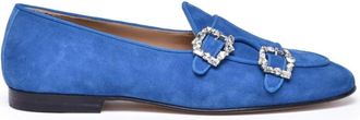 Edhen Milano Femme, Chaussures, Bleu, Taille: 38 1/2 EU Mocassino in Suede