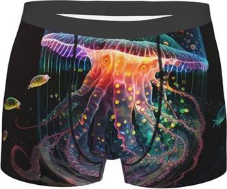 Generic Boxer Homme Cale&ccedil;on M&eacute;duses sous-Marines Aux Reflets N&eacute;on Color&eacute;s Classiques Trunk Cale&ccedil;ons Confortable Calecons Hommes pour Usage Quotidien Sport Tra