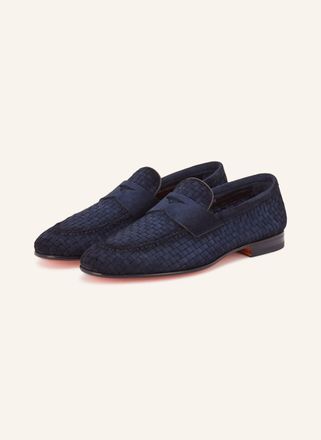 Santoni Penny-Loafer blau
