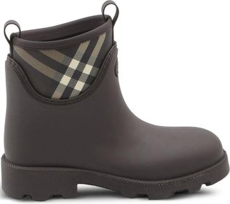 Burberry bottines 35 mm à carreaux et languette au talon - Marron