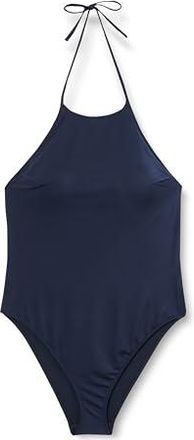 Calvin Klein High Neck One Piece-Rp Kw0Kw02733 Maillot de Bain Dos, Blue (Dark Sapphire), M Femme