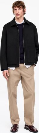 Arket Doubleface-Jacke Aus Wollmischung -Schwarz