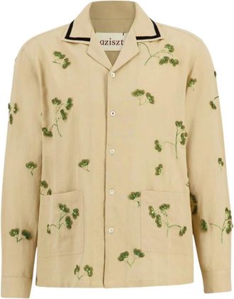 Baziszt Baziszt, Homme, Chemises, Multicolore, Taille: M Chemise Rouille Coton Chanvre