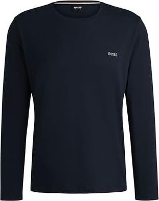 BOSS Hommes Mix&Match LS-Shirt R T-Shirt à Manches Longues en Coton Stretch à Logo brodé