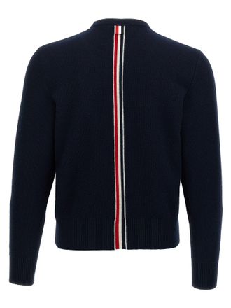 Thom Browne Mens Blue Virgin Wool Cardigan Clothing