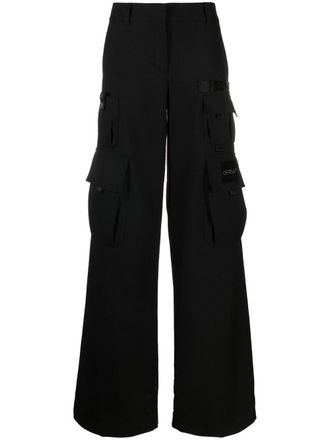 Off-white Cargohose mit weitem Bein - Schwarz