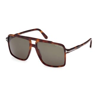 Tom Ford Blonde Havana/Green Sonnenbrille - - Accessories - unisex - Braun - 59 MM
