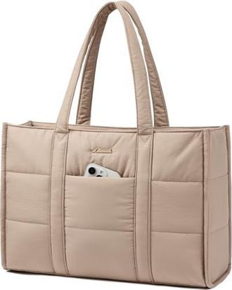 Lovevook Sac Cabas Femme, Puffer Sac a Main 15,6 Pouces Sacs Ordinateur Grand, Sac de Cours Sac Fourre Tout pour Les Cours Lycee Travail Universit&eacute; Affaires