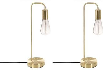 Atmosphera Gold Metall Lampe H46 - Essential Mood (Packung mit 2)