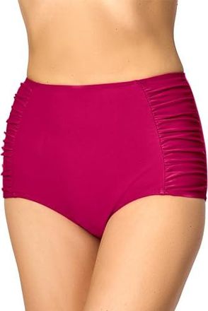 Merry Style Bas de Bikini Short Boxer Culotte de Bain Vêtements dété Femme MS10-119 (Amarante (4140), FR 46 = DE 44)