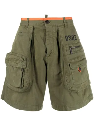 Dsquared2 short &agrave; poches cargo - Vert