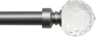 Exclusive Home Curtains Crystal Ball 1 Curtain Rod and Finial Set, 36-72, Gunmetal