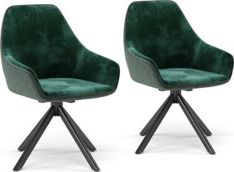 Vicco Loungesessel Eleganza, Stuhl, Gr&uuml;n, 2er Set