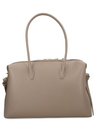 Yuzefi Womens Large Brioche Shoulder Bag Grey