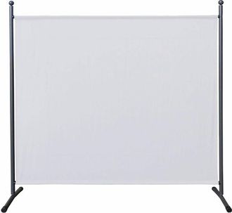 Quick-Star Quick-star - Paravent 180 x 178 cm Stoff Raumteiler Groß Stellwand Trennwand Balkon Sichtschutz Weiß
