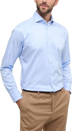 Eterna Modern Fit 1863 Hemd Langarm Haifischkragen Twill hellblau Größe 43