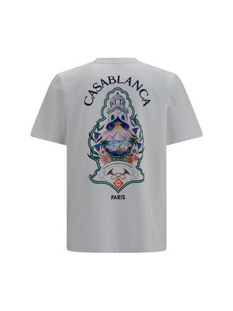 Casablanca Screen-Printed Arch Motif T-Shirt - White