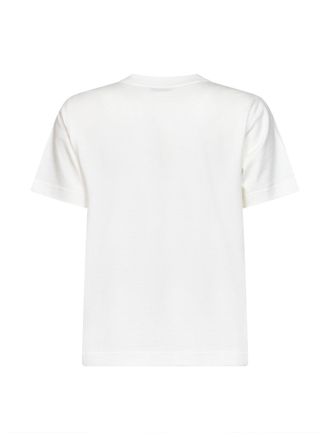 Burberry Womens T-Shirt Knight Check Chalk White Cotton T-Shirts & Jerseys
