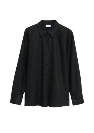 Comma Langarmbluse Bluse Bluse aus Leinenmix mit Fledermaus&auml;rmeln
