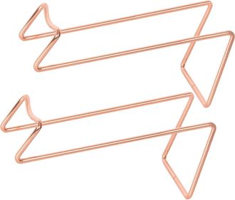 NUOBESTY JOINPAYA Praktisches Weinregal 2 St&uuml;ck Metall Ros&eacute;gold mit Eisenbeschichtung Stapelbar und Stabil Flaschenhalter f&uuml;r Wein und Sekt f&uuml;r Wohnzimmer und 