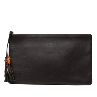Gucci Pre-owned Bamboo Tassel Clutch - - Pre-owned - Damen - Braun - ONE SIZE