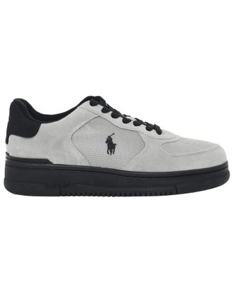 Ralph Lauren Wildleder-Sneaker mit Mesh- und Kontrast-Details in