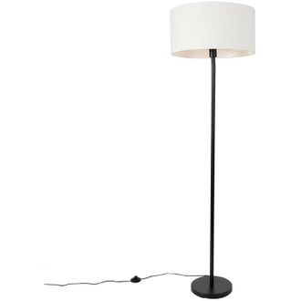 QAZQA Simplo stof - Lampadaire - 1 lumi&egrave;re - h 170 cm - Noir - Moderne - &eacute;clairage int&eacute;rieur - Salon i Chambre i Cuisine i Salle &agrave; manger - Qazqa