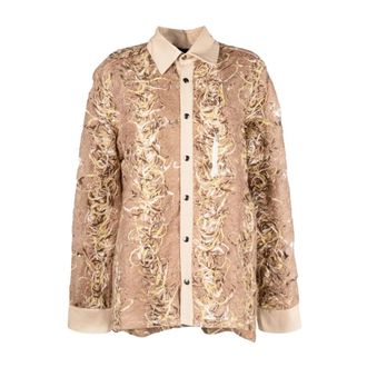 Vitelli Doomboh Hemdjacke mit Brusttasche - - Blouses & Shirts - Damen - Beige - S