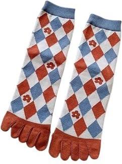 Generico Chaussettes &agrave; doigts divis&eacute;es &agrave; cinq doigts, chaussettes de printemps l&eacute;g&egrave;res pour femmes (2 paires), Color07, Taille Unique