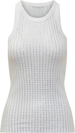 The Attico Femme, Tops, Blanc, Taille: 40 FR Hauts sans manches