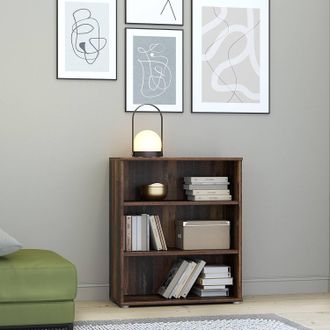 Fredriks home24 Büroregal Wall Spanplatte, foliert Braun/Altholz Dekor 73 x 85cm