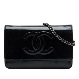 Chanel Portefeuille sur cha&icirc;ne Pre-owned - Femme - Pre-owned - Noir - Taille: ONE Size