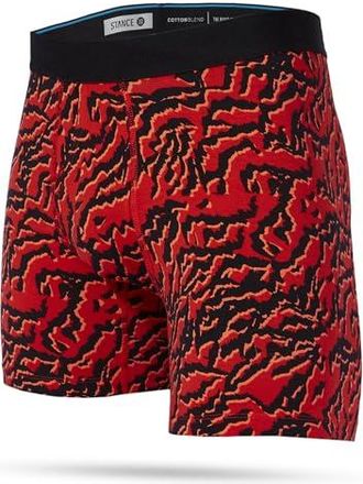 Stance Pelter Boxer en coton m&eacute;lang&eacute; rouge &agrave; motifs, Rouge, XL