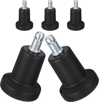 Holibanna 5 St&uuml;ck Stuhlrollenstopper aus Nylon und Stahl Stuhlgleiter f&uuml;r B&uuml;rost&uuml;hle rutschfeste Feste Ersatzrollen f&uuml;r Holz und Laminatb&ouml;den mit Einfachem Klic