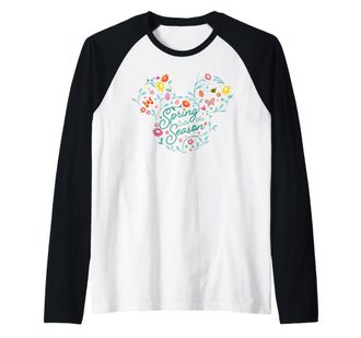 Disney Mickey Mouse Spring Into The Season Flower Icon Raglan
