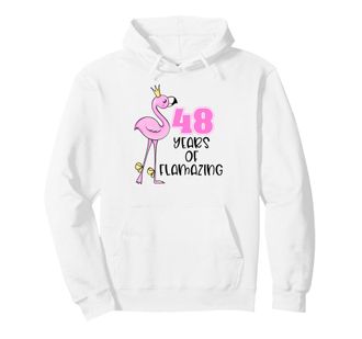BDAZ 48 Years of Flamazing Flamingo Design Beach 48th Birthday Pullover Hoodie