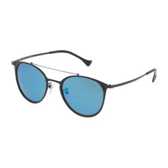 Police unisex, Accessoires, Noir, Taille: ONE Size Lunettes de soleil noires en m&eacute;tal avec cadran