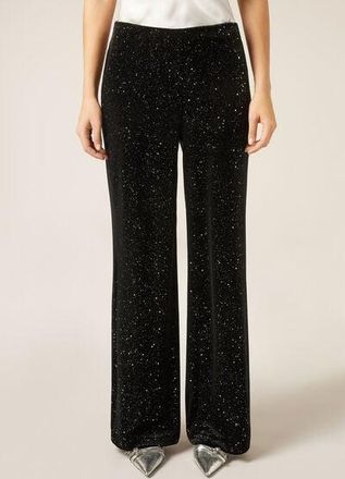 Calzedonia Palazzohose Mit Glitzer Schwarz