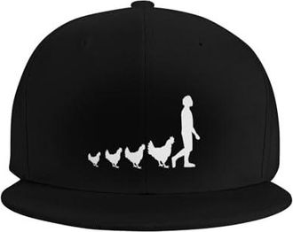 Generic Famille De Poulets Humain Femme Homme Casquette De Baseball Snapback Chapeaux Pare-Soleil L&egrave;g&eacute;re Strapback Cap pour Adulte Hip Pop Camping