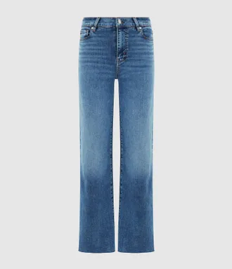 Frame Denim Jean Le Slim Palazzo Canals Raw After