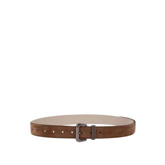 Brunello Cucinelli Wildleder-G&uuml;rtel mit Monili-Detail - - Accessories - Damen - Braun - XS