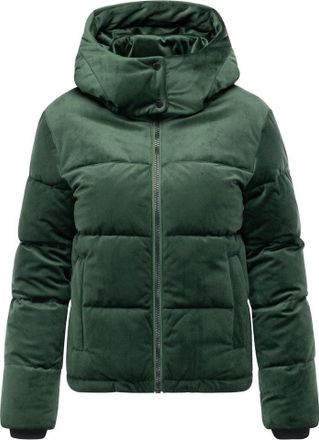 Ragwear Steppjacke Roobie Velvet YOUMODO Gesteppte Teddyjacke in Samtoptik mit Kapuze