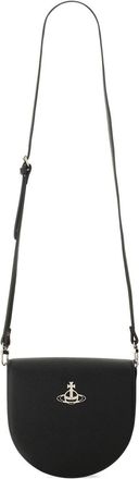 Vivienne Westwood Womens Shoulder Bag Saddle Black Polyurethane