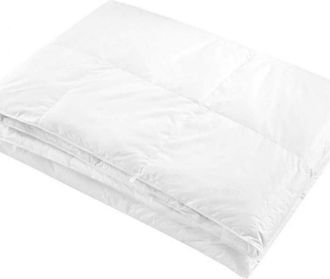 Gabel Nottetempo Daunendecke mit Gänsedaunen, 30% Daunen, 70% Flaumfedern, 235 g/m², Oberstoff 100% Reine Baumwolle Doppelbett 205 x 250 x 2 cm Bianco