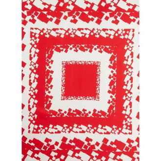 Saison 1865 Seidenquadrat - Rot