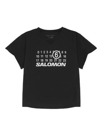 MM6 Maison Margiela X Salomon x Salomon t-shirt à logo imprimé - Noir